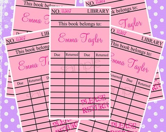 Custom Library Stickers Personalized Bookplate Stickers From - Etsy