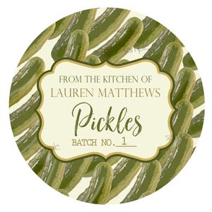 Pickle Canning Jar Labels, Sweet Pickle Canning Labels, Dill Pickle Jar ...