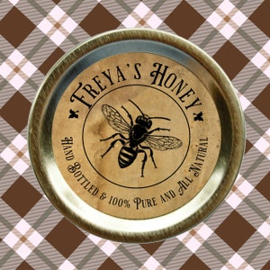 Personalized Honey Jar Labels, Custom Honey Jar Stickers, Honeycomb ...