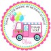 Ice Cream Birthday Party Stickers Ice Cream and Balloons - Etsy