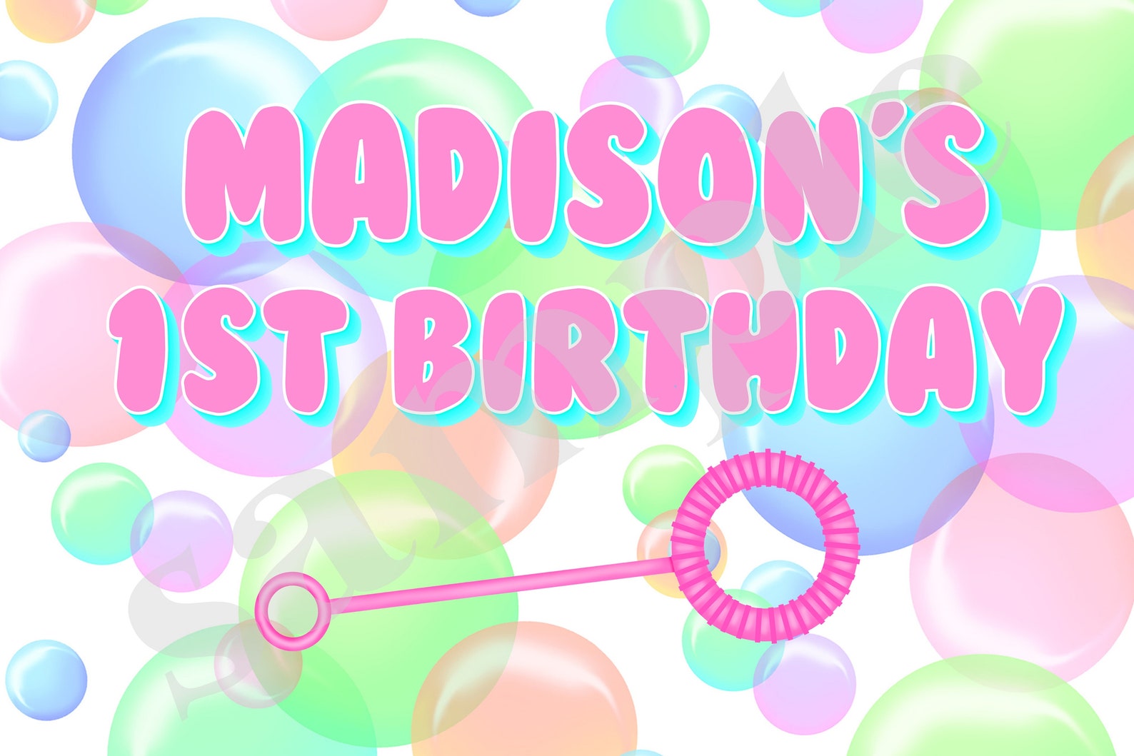 Printable Bubbles Poster DIY 24 X 36 Size Backdrop Sign - Etsy