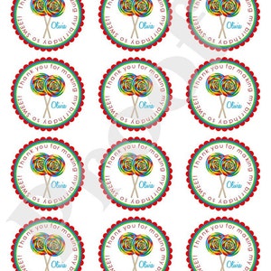 Personalized Lollipop Stickers, Sweet Shop Lollipop, PRIMARY COLORS ...