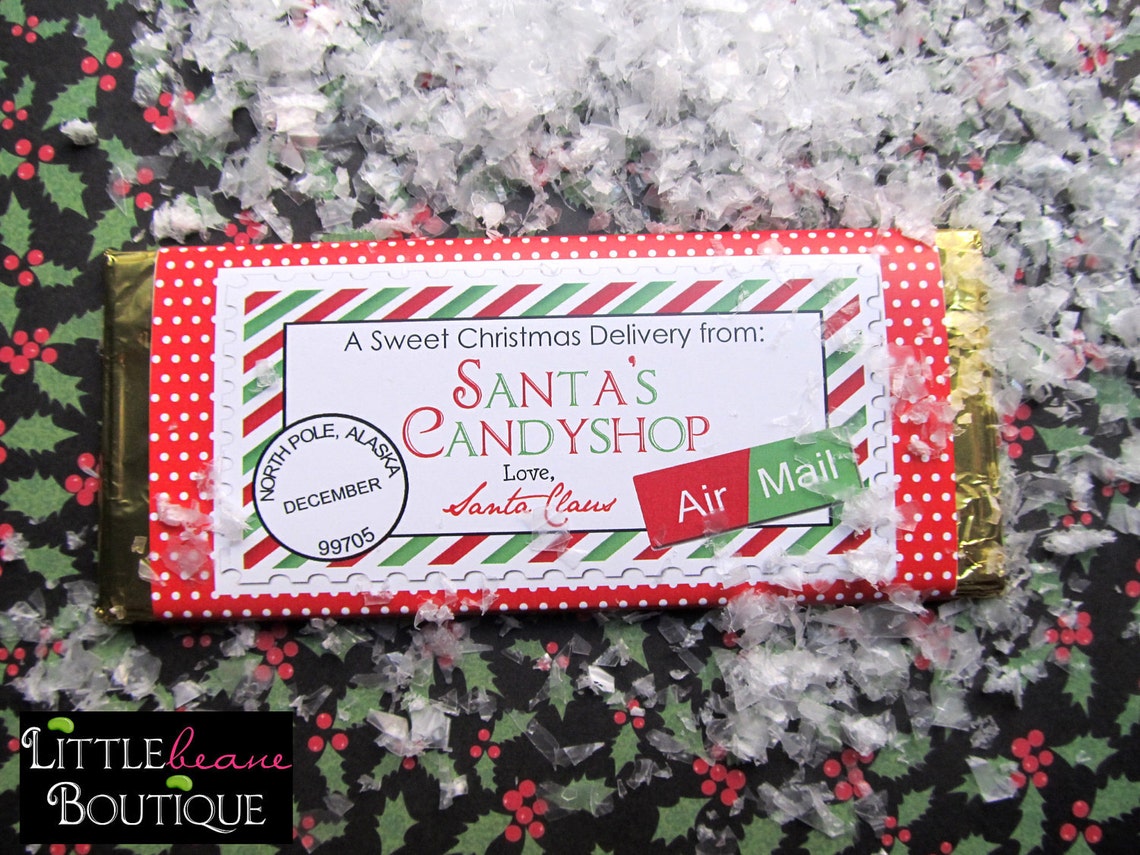 Printable Christmas Candy Bar Wrappers DIY Holiday Wrappers - Etsy