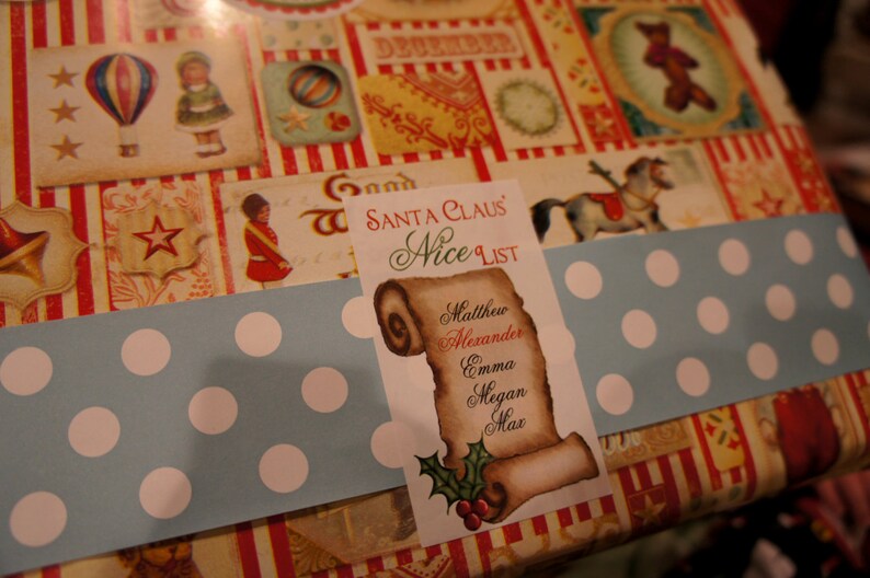 Personalized Christmas Stickers Santas Nice List Santa Claus - Etsy