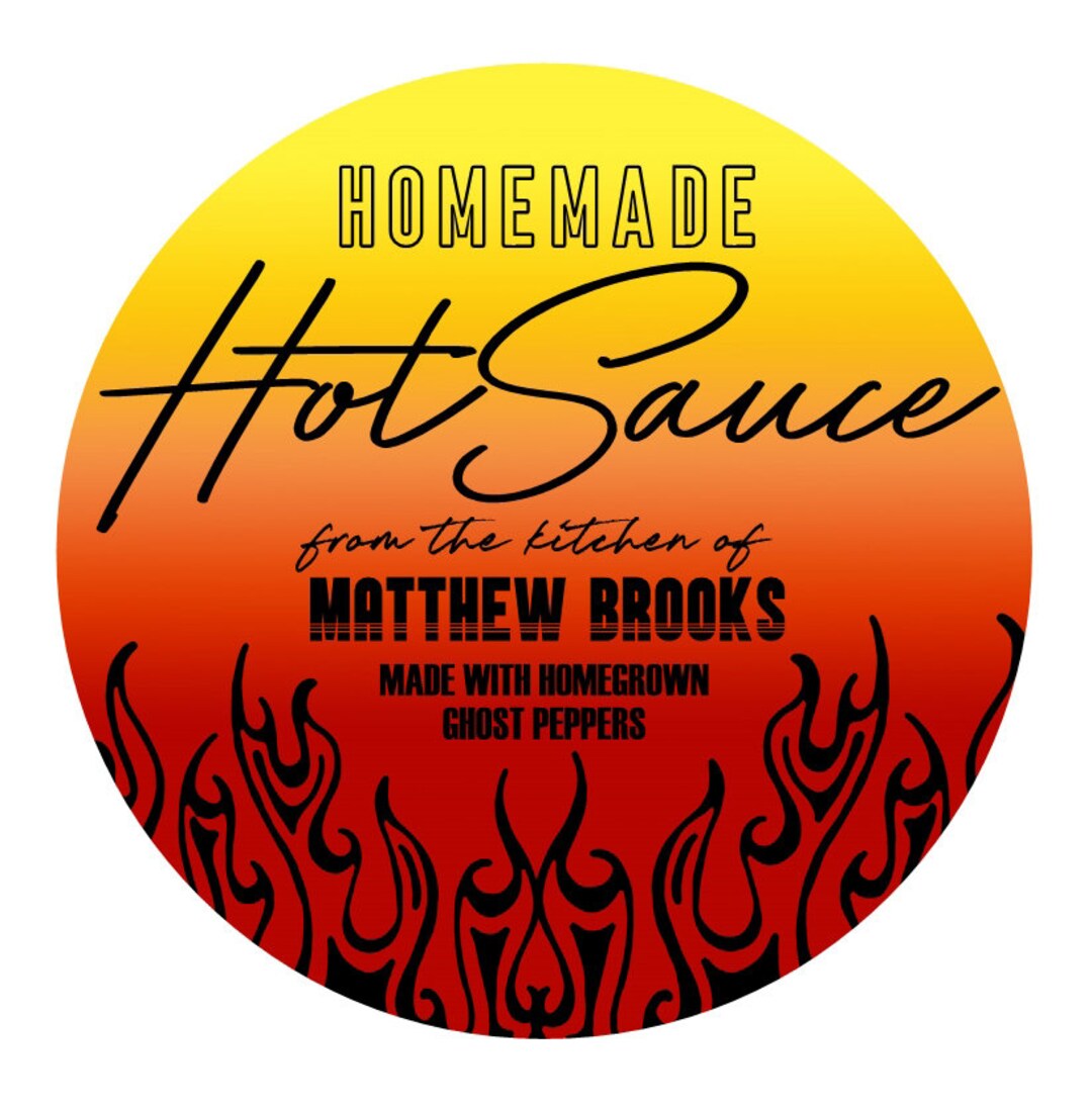 Hot Sauce Labels - Hot Sauce Stickers - Homemade Hot Pepper Sauce ...