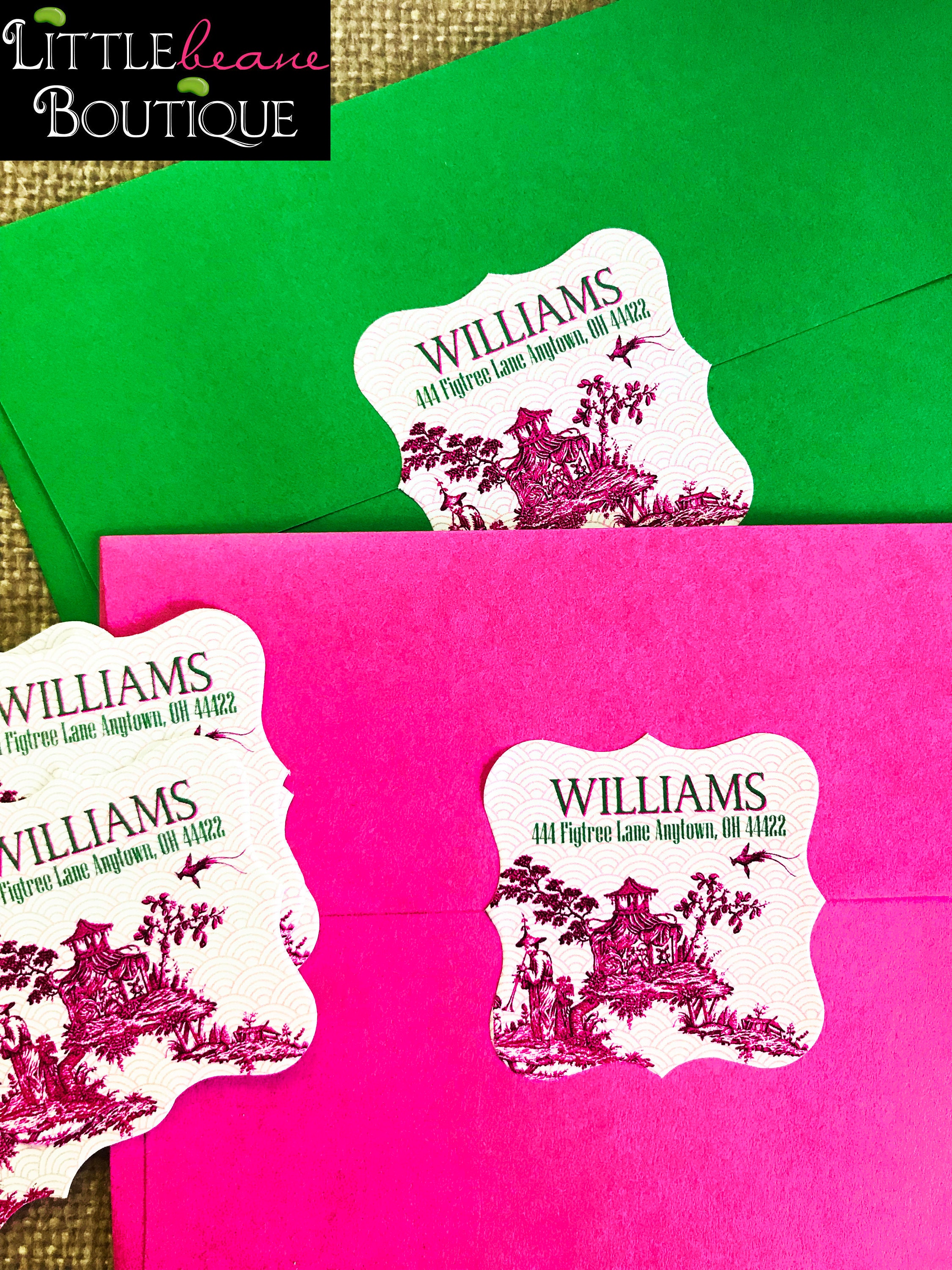 Chinoiserie Address Labels Return Address Labels Pagoda | Etsy