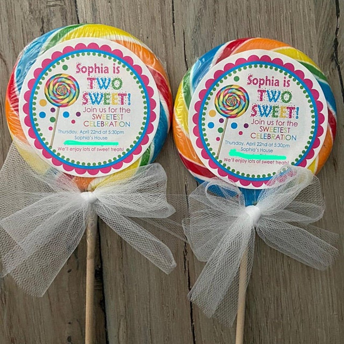 Large Lollipop Stickers Sweet Shop Lollipop With Polkadots - Etsy