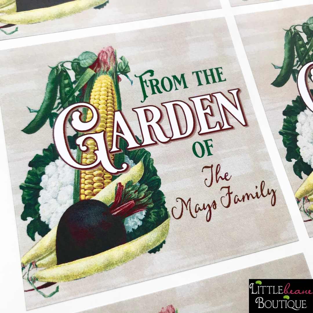 Garden Labels, From the Garden of Stickers, Corn Labels, Gardening Gift ...