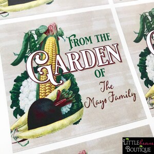 Garden Labels, From the Garden of Stickers, Corn Labels, Gardening Gift ...