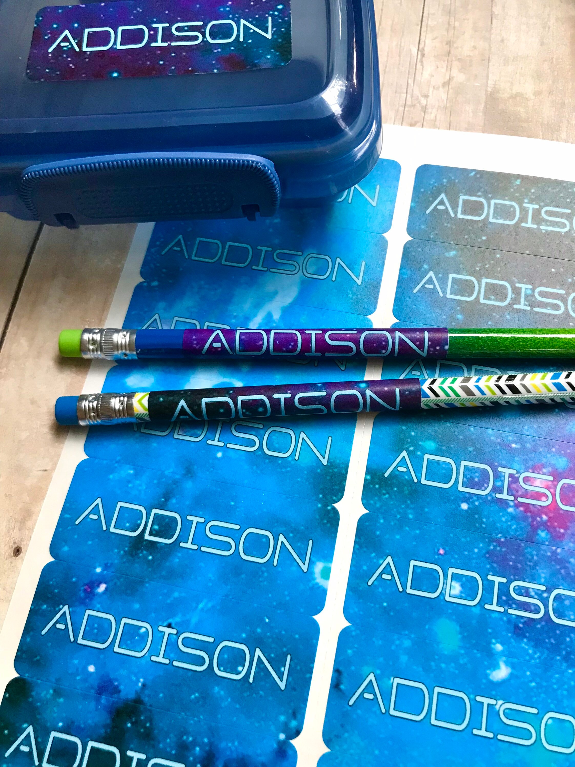 Galaxy School Supplies Labels Boys Back to School Labels | Etsy