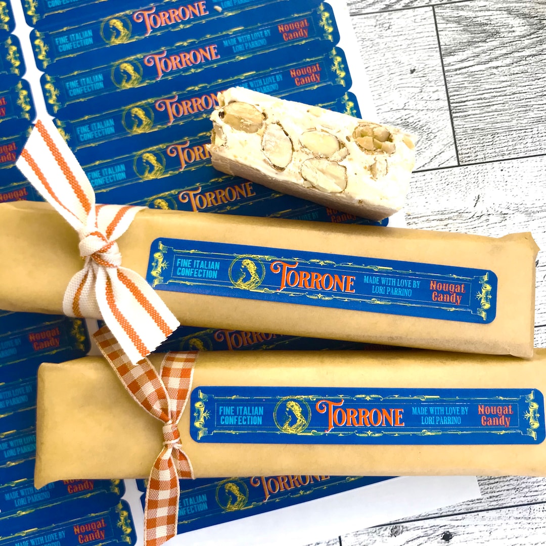 Italian Torrone Candy Labels Homemade Torrone Stickers Italian Nougat ...