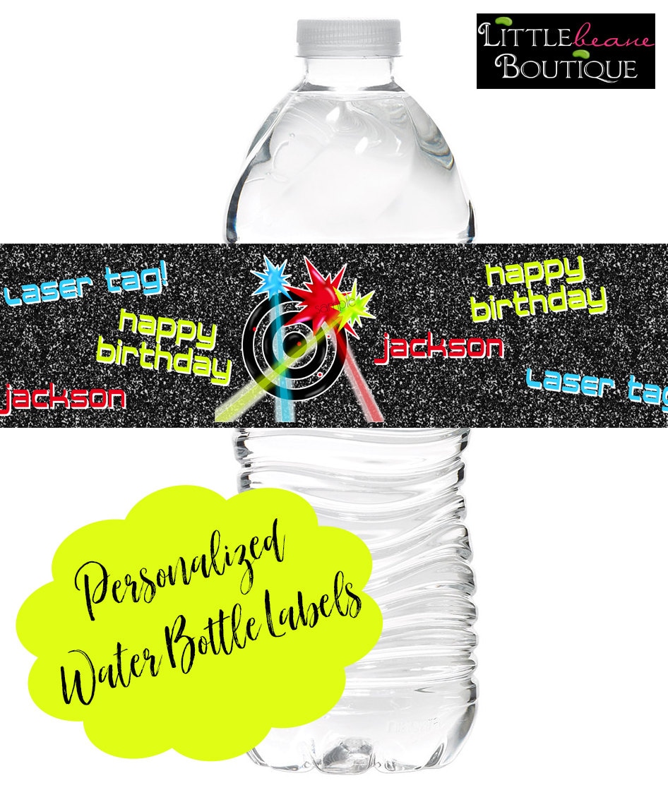Laser Tag Birthday Party Laser Tag Water Bottle Labels Party - Etsy UK