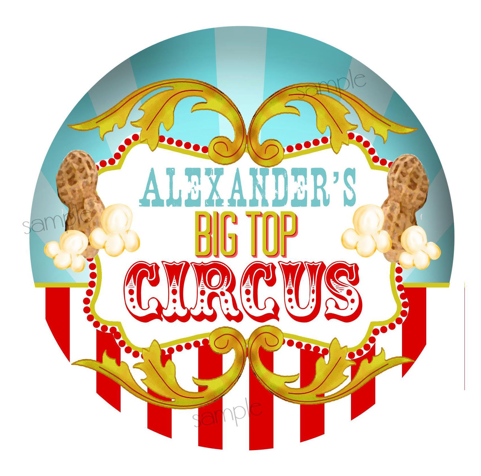 Circus Party stickers Circus Stickers Circus Favor labels | Etsy