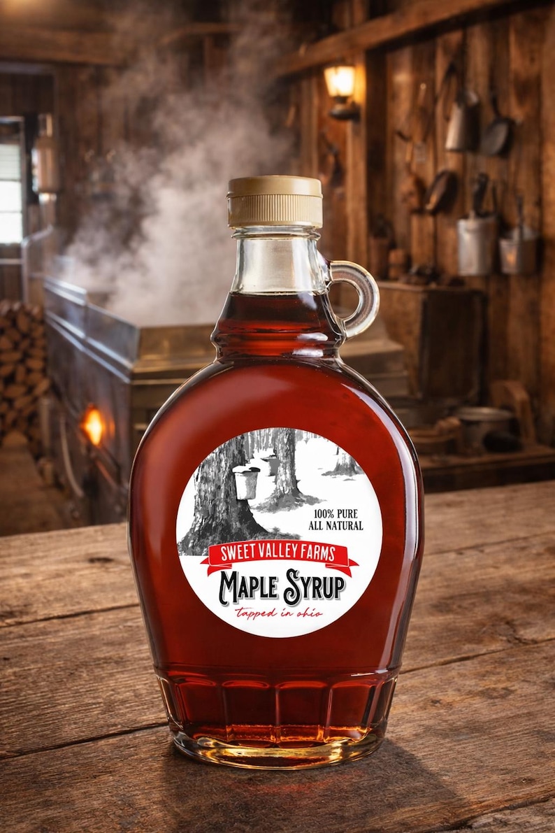Maple Syrup Labels, Customized Labels, Syrup Stickers, Maple Syrup ...