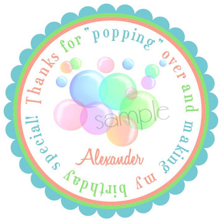 Bubble Stickers Blowing Bubbles NEW Bubbles Birthday party | Etsy