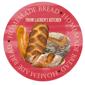 Personalized Bread Stickers, Homemade Bread Labels, Sourdough Bread ...