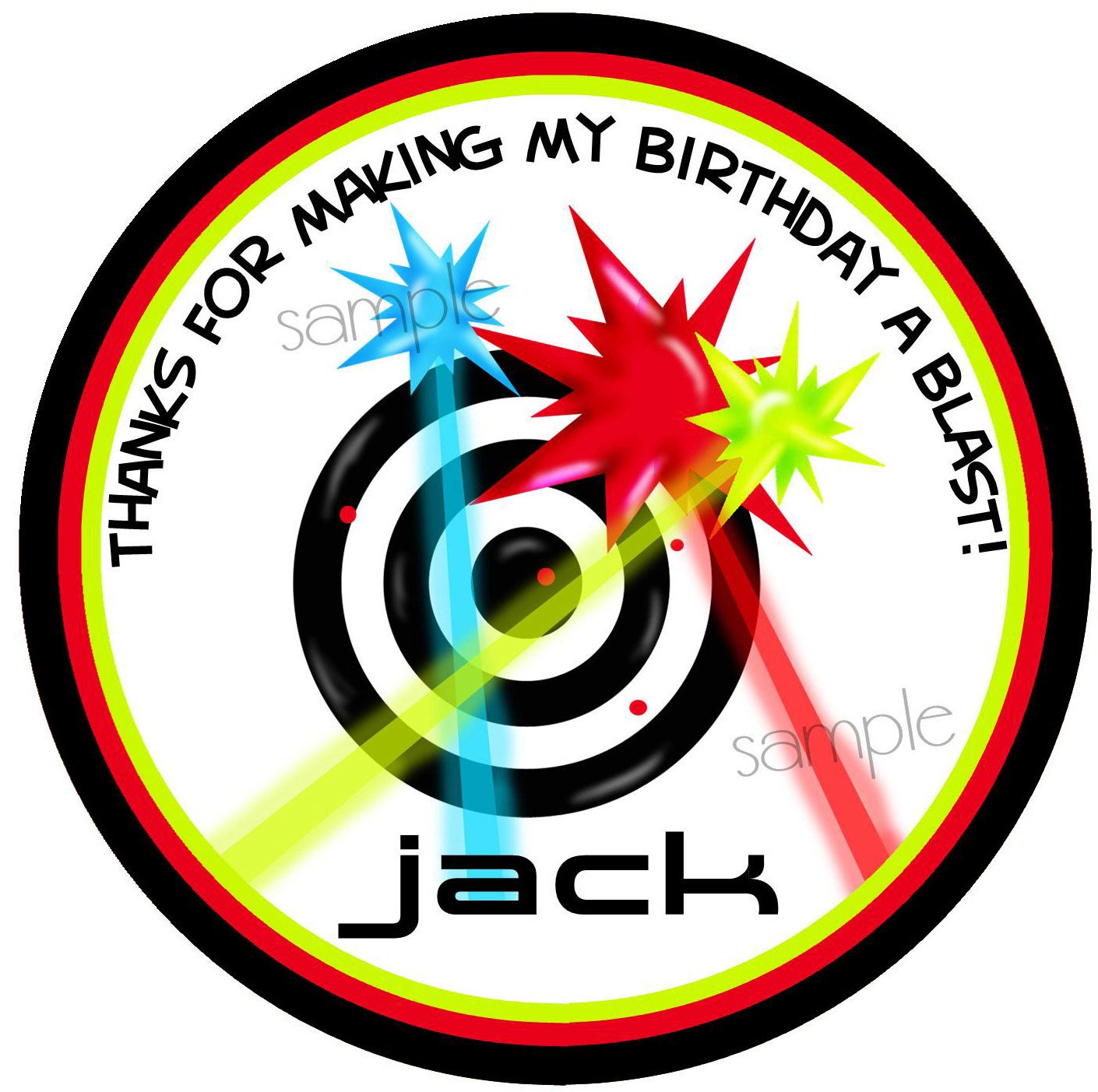 Laser Tag Stickers Laser Tag Birthday Party Laser Tag Favor - Etsy ...