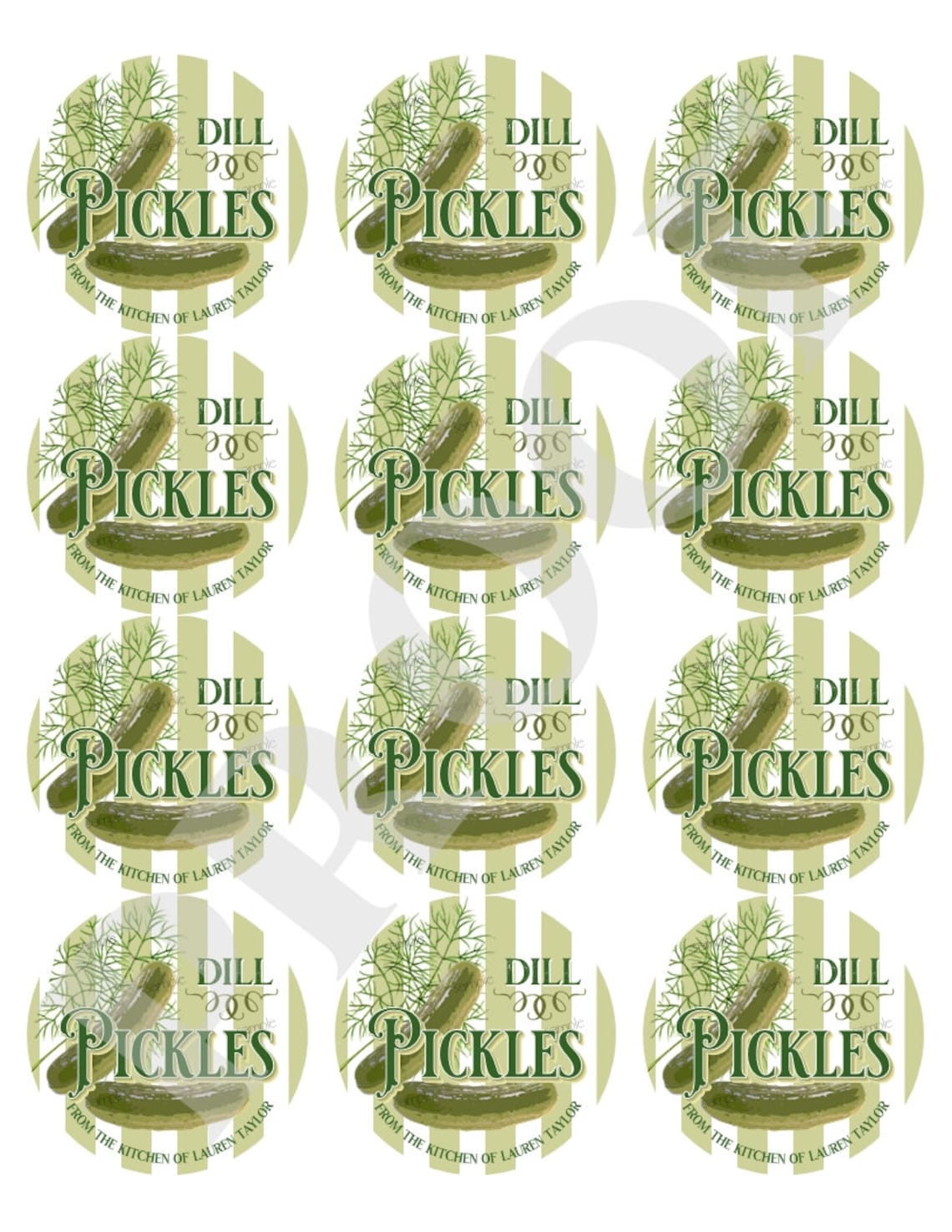 Pickle Canning Jar Labels, Dill Pickle Canning Labels, Sweet Pickle Jar ...
