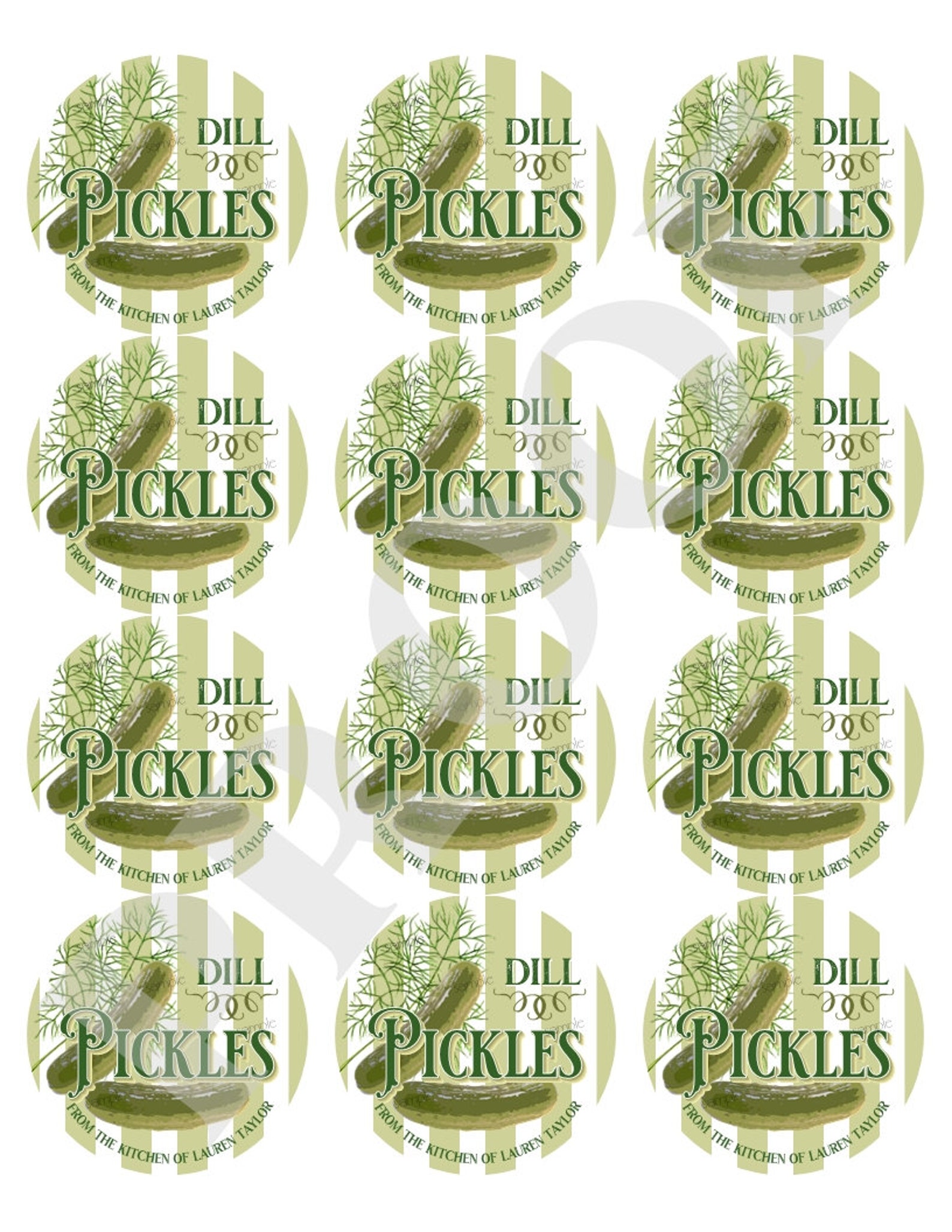 Pickle Canning Jar Labels Dill Pickle Canning Labels Sweet - Etsy