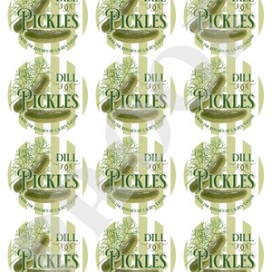 Pickle Canning Jar Labels, Dill Pickle Canning Labels, Sweet Pickle Jar ...