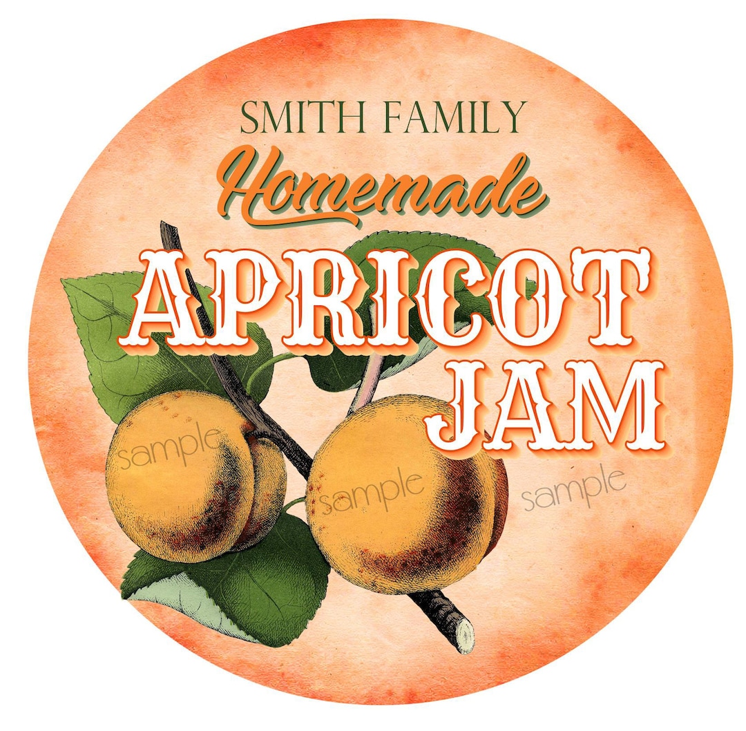 Apricot Jam, Canning Labels,apricot Jelly, Peach Apricot Preserves ...
