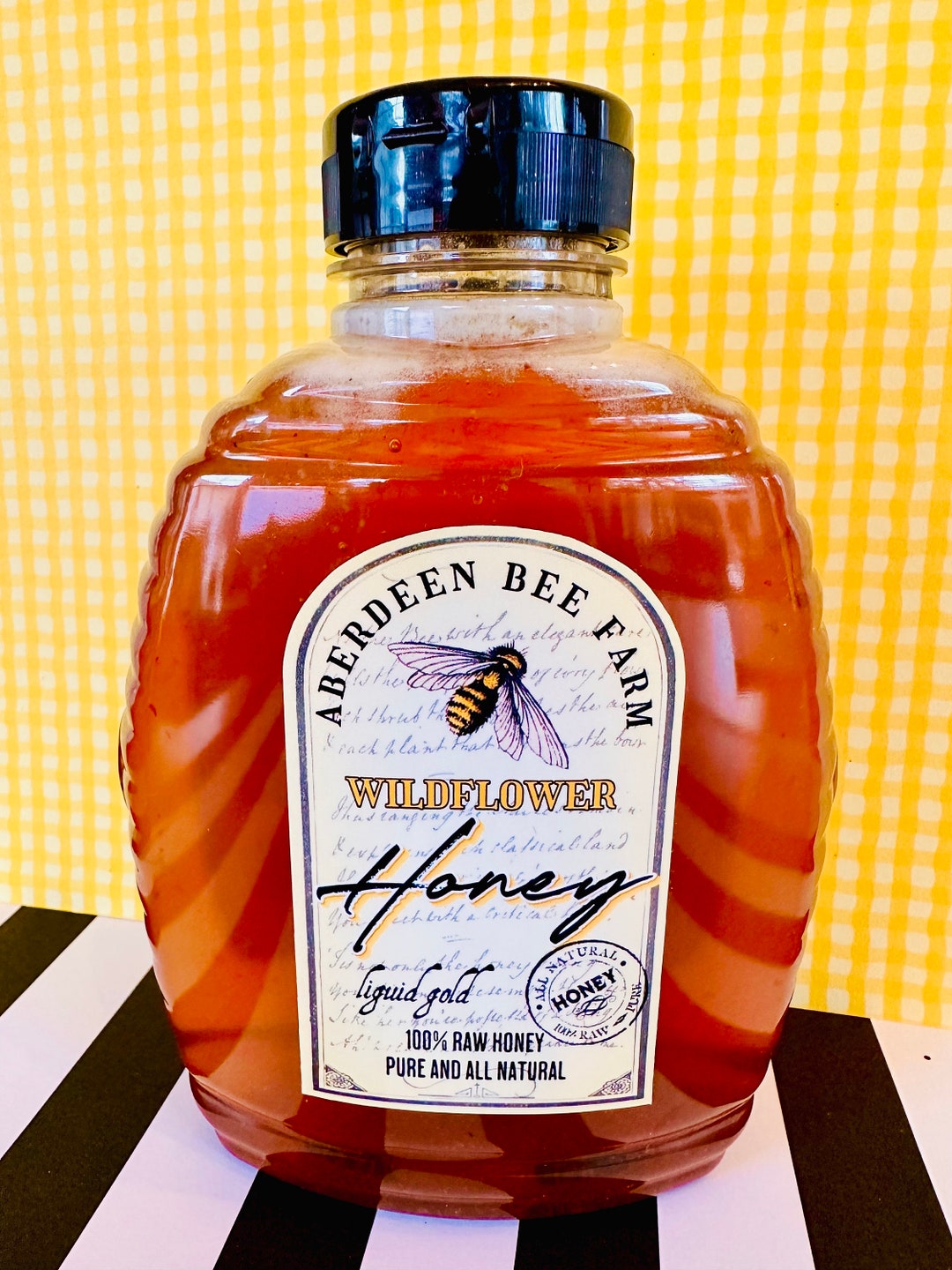 Waterproof Honey Labels, Custom Honey Stickers, Raw Honey Labels ...