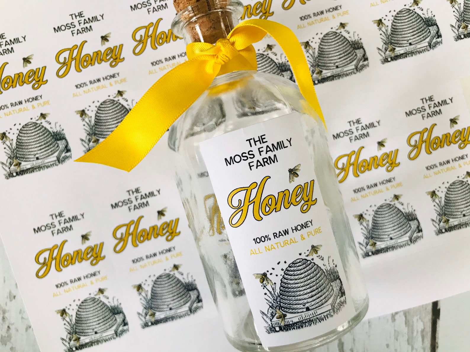 Custom Honey Labels Honey Stickers Raw Honey Labels Beehive - Etsy