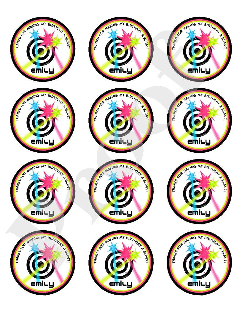 Laser Tag Stickers girls Laser tag Birthday Party Laser | Etsy