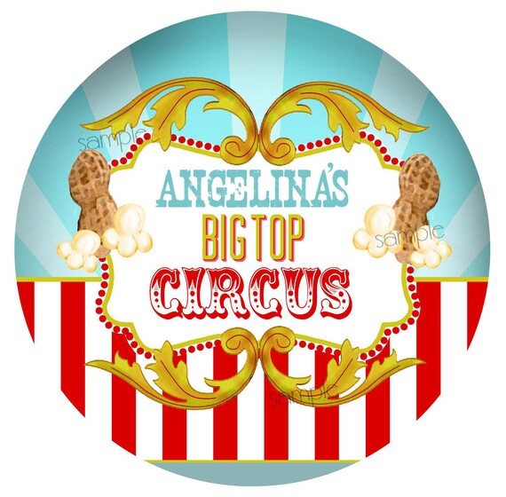 Circus Stickers Big Top Circus Birthday Party Carnival - Etsy