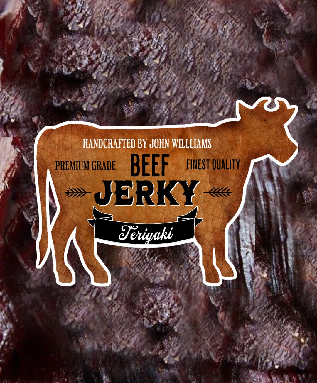 Homemade Beef Jerky Labels, Handcrafted Jerky Labels, Personalized ...