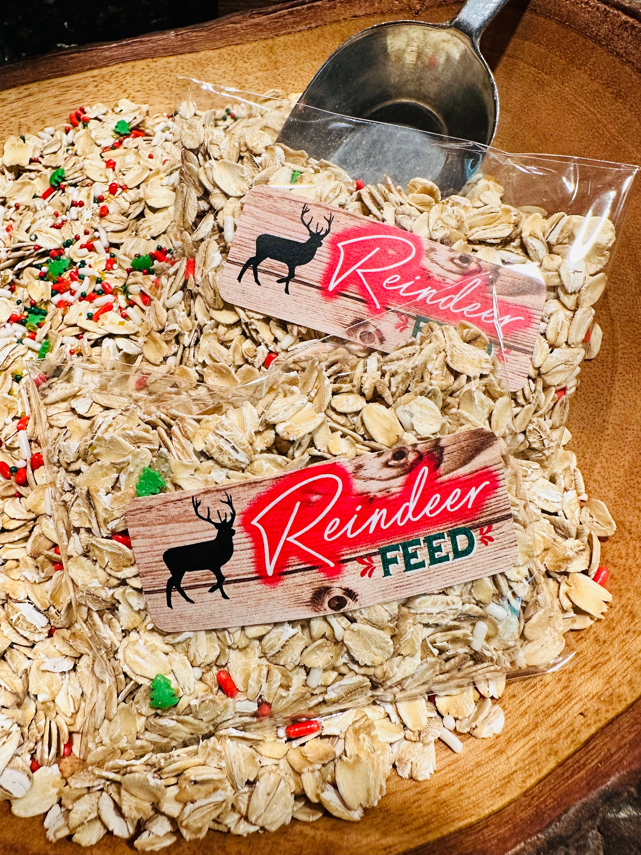 Printable Reindeer Feed Station Signs, Magic Reindeer Feed, Christmas ...