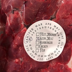 WATERPROOF Freezer Labels - Meat Labels - Freezer Food Labels - Free ...