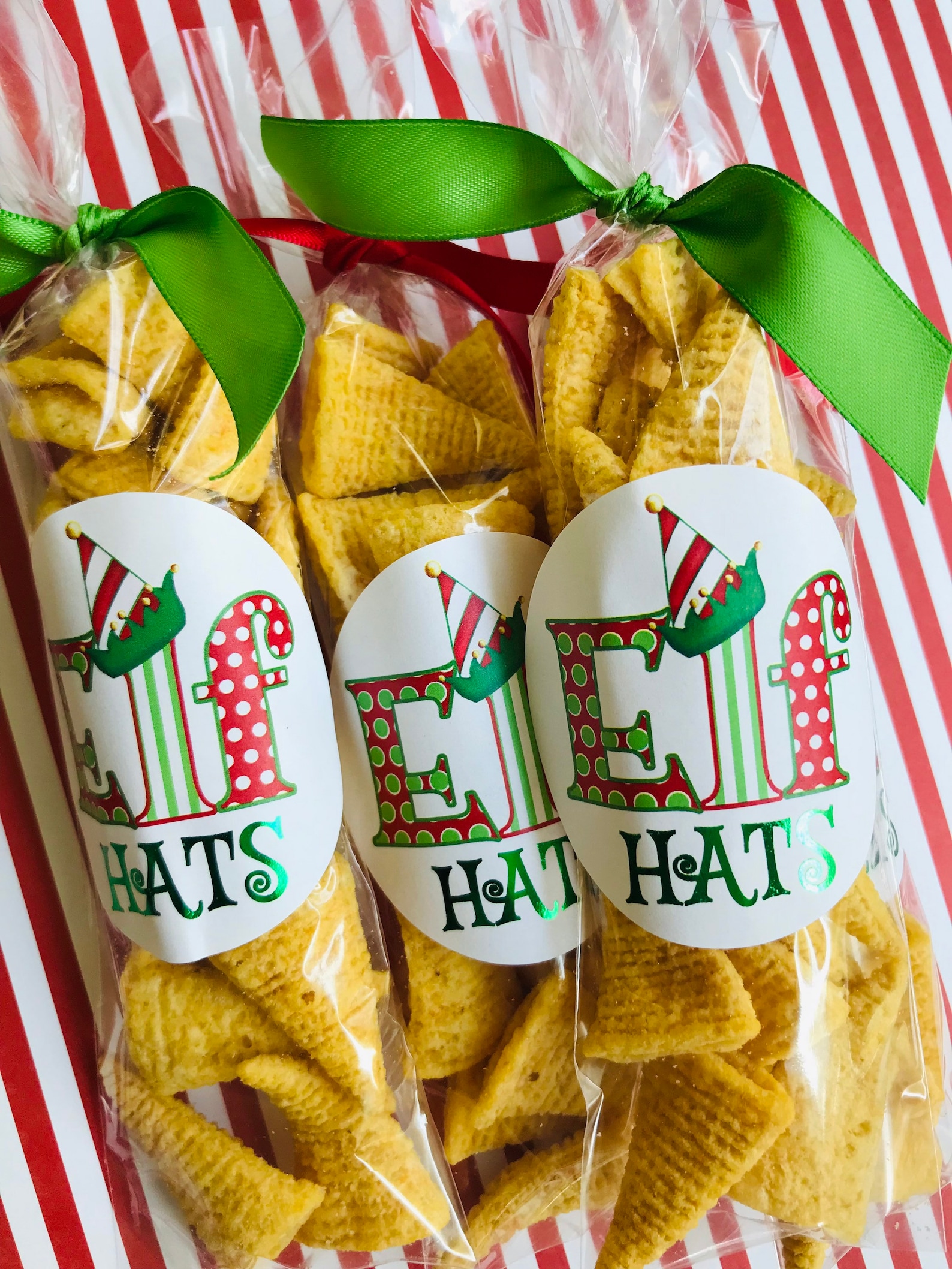 Christmas Treat Stickers - Elf Hat Stickers - Secret Elf Treat Labels ...
