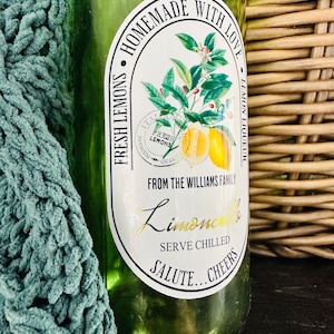 Waterproof Limoncello Stickers, GOLD Homemade Limoncello Labels ...