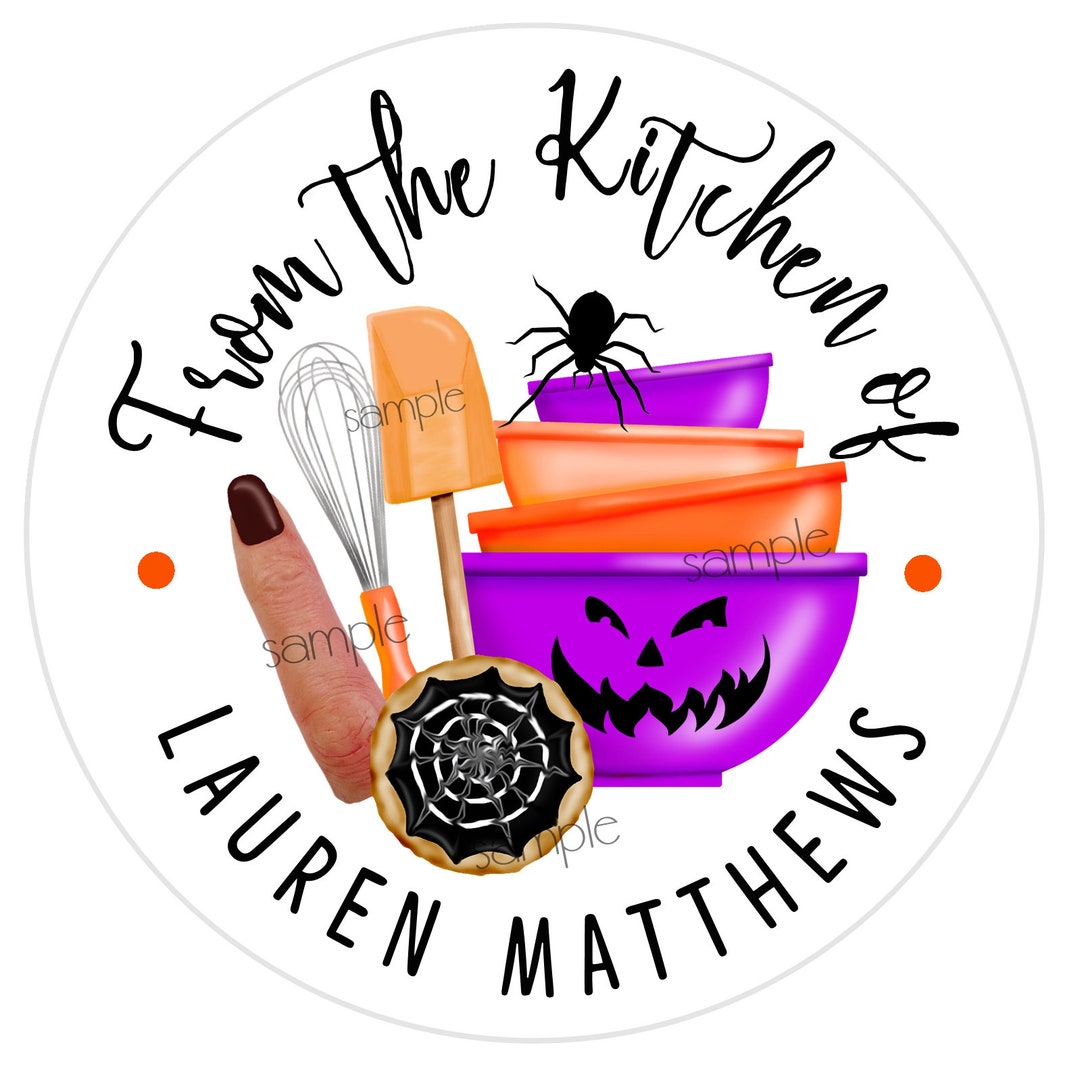Halloween Stickers, Halloween Baking Labels, Baking Stickers ...