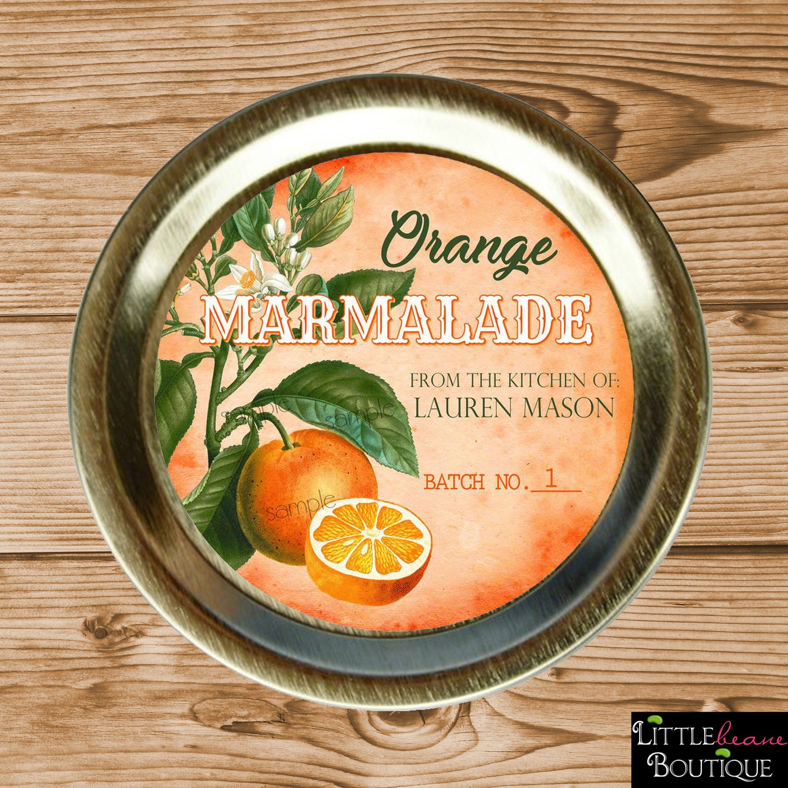 Custom Orange Marmalade Lables Orange Chutney Tags - Etsy