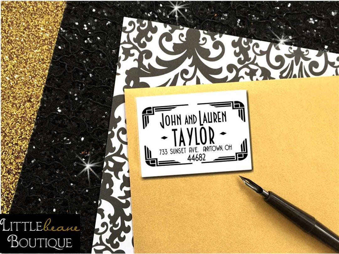 Art Deco Style Return Address Labels, Art Deco Address Labels, Custom ...