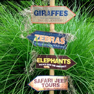 Safari Jungle Signs, DIY, African Safari Party Signs, Birthday Party - Etsy