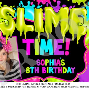 Printable Slime Poster With PHOTO, DIY, 24 X 36 Size Backdrop Sign ...