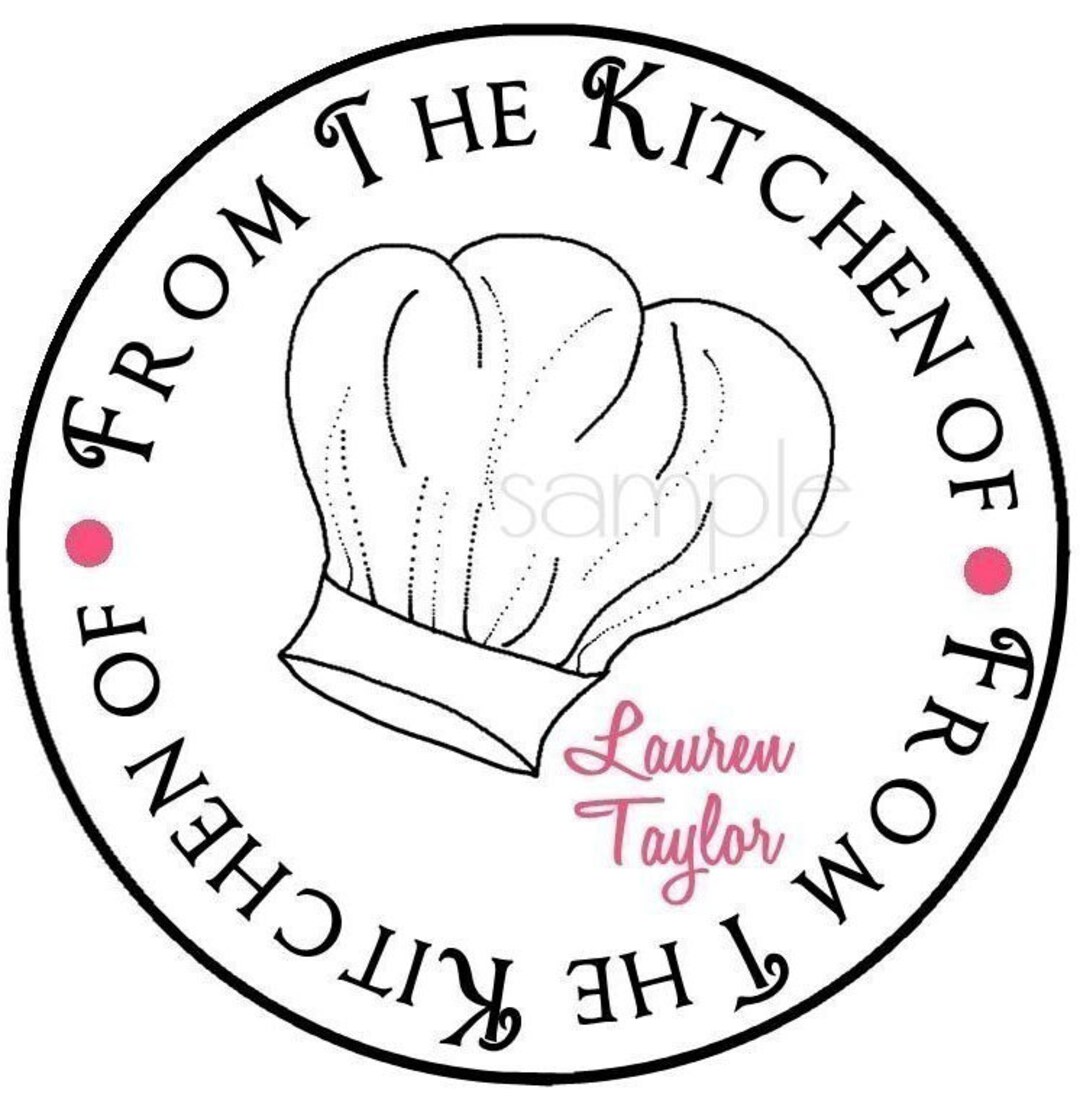 Personalized Stickers, Chef Hat , Baking Stickers, Cooking, Kitchen ...