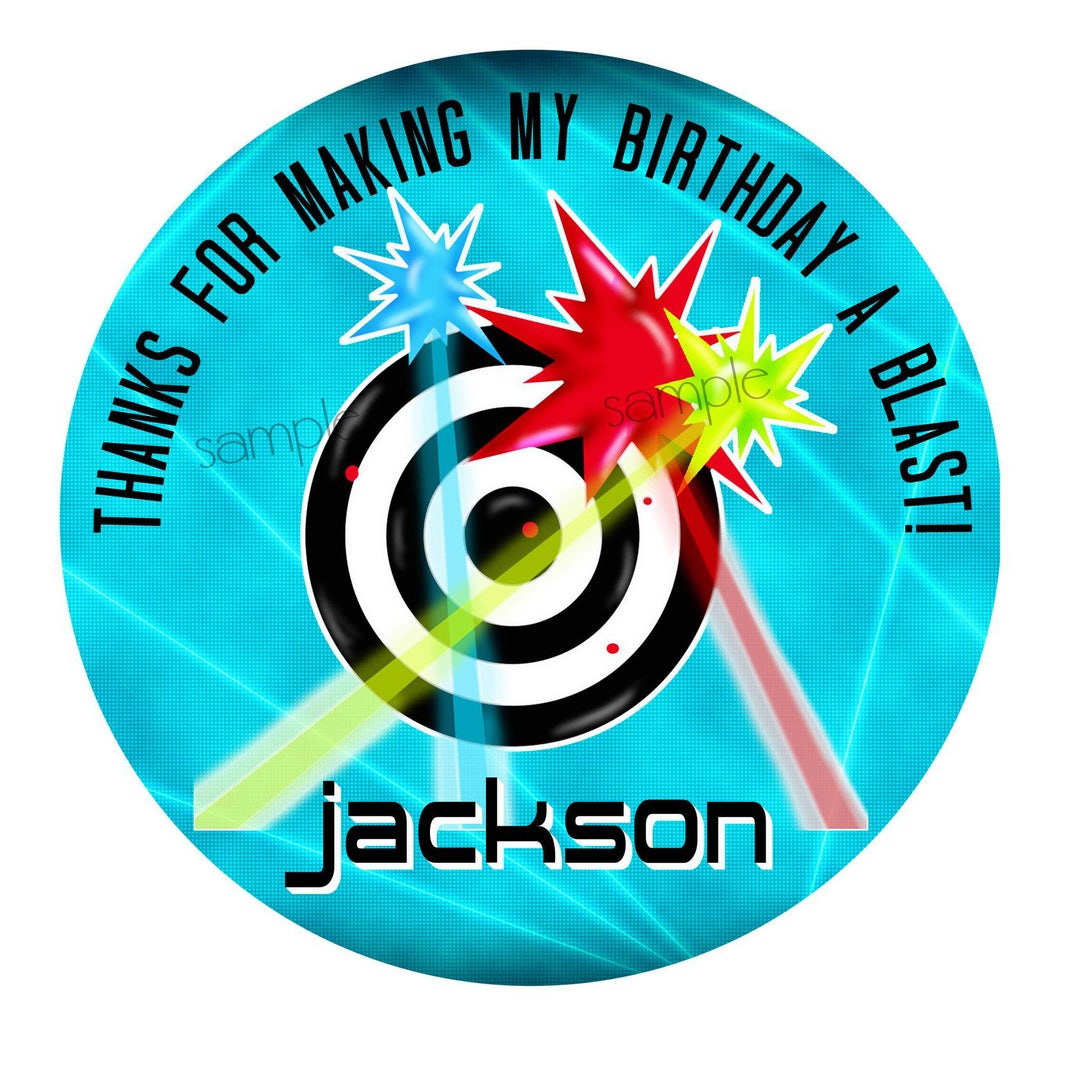 Laser Tag Stickers, Laser Tag Birthday Party,laser Tag Favor Labels ...