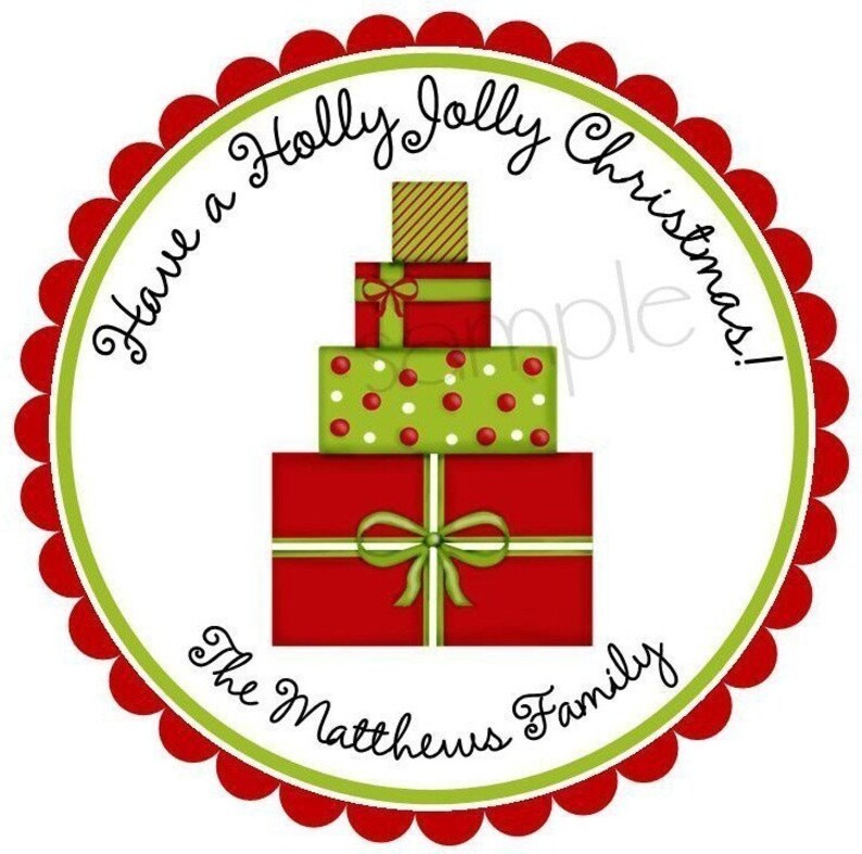 Christmas Gift Stickers Christmas Presents Holiday - Etsy