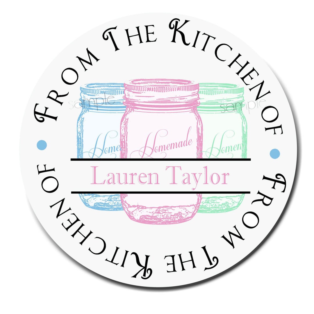 Canning Labels, Mason Jar Labels, Fruit Stickers, Labels, Custom, Set ...