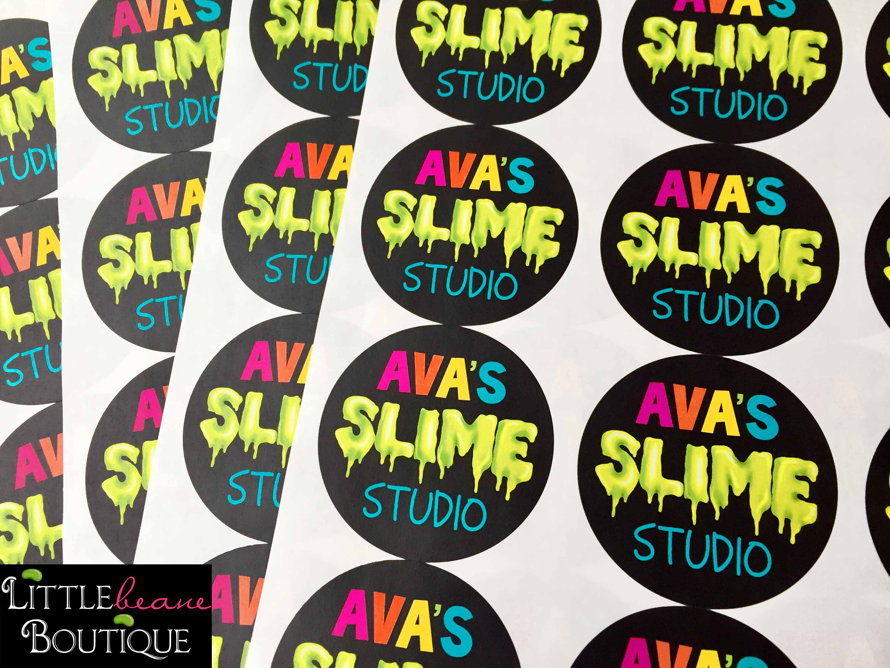 Glow Party stickers Glow Slime Stickers Slime Party Glow in | Etsy