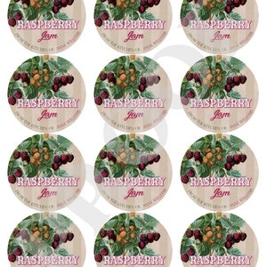 Raspberry Jam Canning Labels, Jar Labels, Jelly, Jam, Preserves, Mason ...