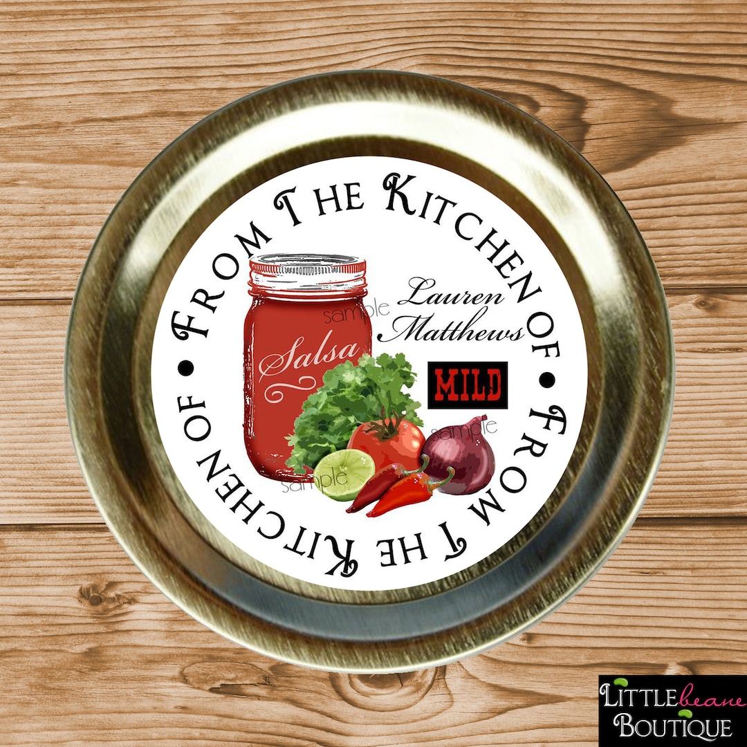 Salsa Stickers, Canning Labels, Salsa Canning Labels, Salsa Mason Jar ...