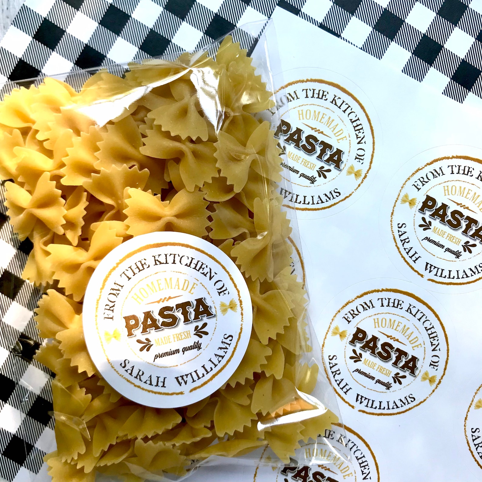 Homemade Pasta Labels, Italian Pasta, Fresh Pasta Labels, Pasta Noodle ...