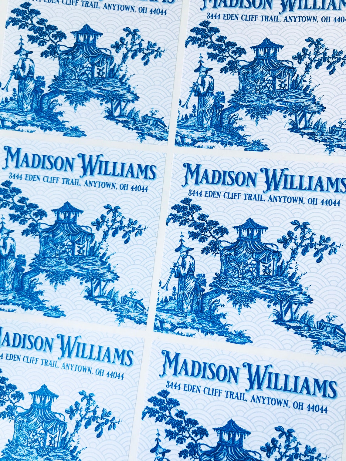 Chinoiserie Address Labels LARGE Chinoiserie Gift Labels - Etsy