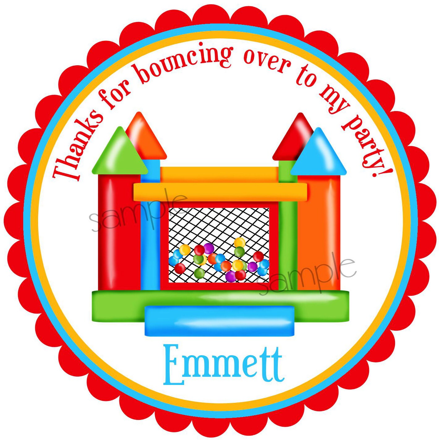 Boys Bounce House stickers Ball Pit stickers Personalized | Etsy