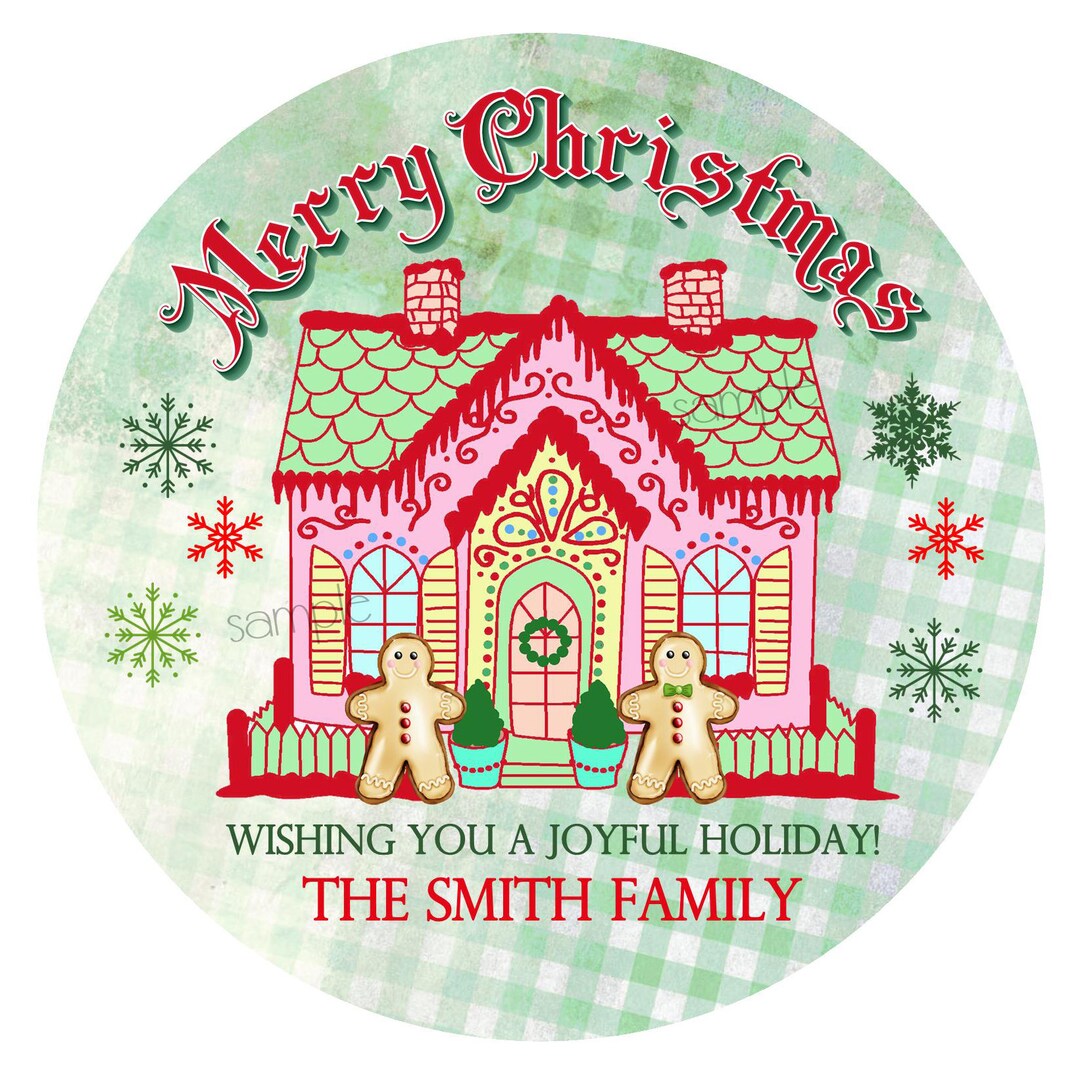 Christmas Stickers, Gingerbread House, Gingerbread Man Stickers ...